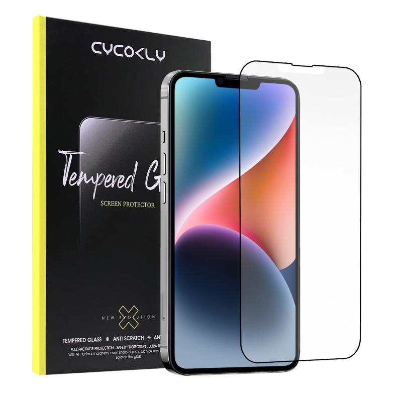 iPhone16e/iPhone14/iPhone13pro/iPhone13用 ガラスフィルム アンチグレア（6.1インチ）【ゲーム 保護フィルム】 CYCOKLY 2.5D全面保護 日本製素材旭硝子製 反射防止 指紋防止 気泡無し アイ...