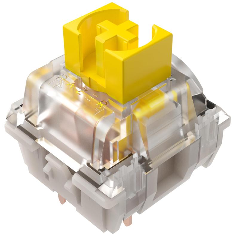 Razer レイザー Mechanical Switches Pack Yellow Linear 第3世代交換用スイッチ 3ピンコネクタ 36個入り — LEDレンズ搭載の透明ハウジング、1億回のキーストローク寿命 BlackWidow ...