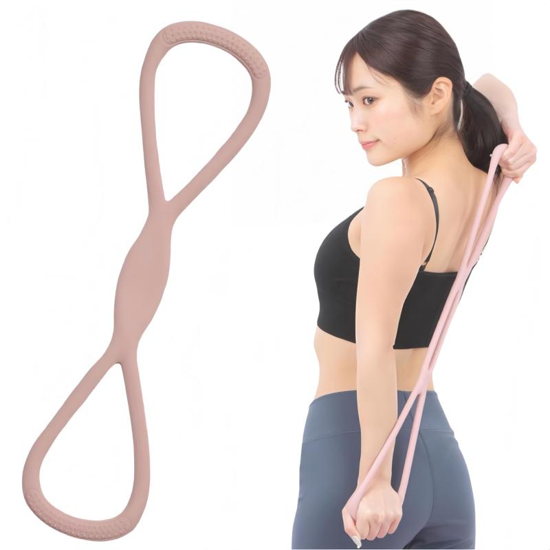Jindiziストレッチバンド フィットネスバンド エクササイズ チューブ トレーニングチューブ 肩こり 筋トレ ストレッチ ヨガ【良い材料です】: 高弾性のシリコン素材，使用後手に匂いが残らず、肌触りも良く、ゴムアレルギーの方にも優しいで...