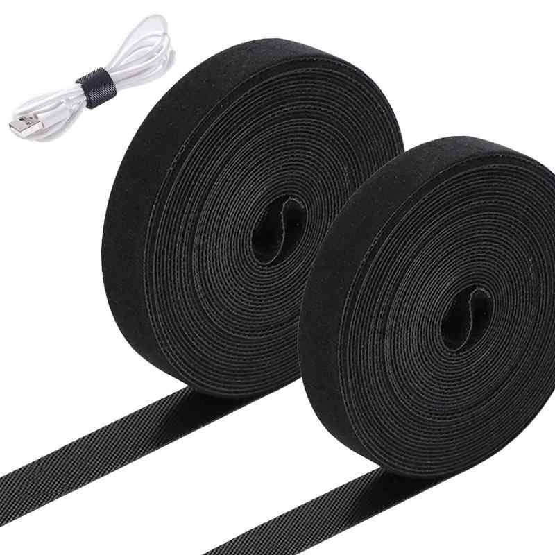 Neyiem ケーブルバンド マジック 結束バンド 黒 幅10mm×長さ10M ケーブルバンド まとめる ストラップ 結束バンド ケーブルバンド 配線 コード 整理 固定 収納用 強力 耐熱 繰り返し使用可能 両✅【高品質材質】製品は高品質...