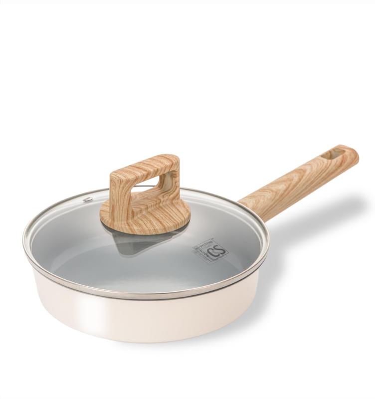 KOCH SYSTEME CS フライパン 蓋付き セラミックコート 焦げ付かないフライパン IH・ガス火対応【優れたノンスティック性能】 高品質なセラミックコーティングにより、少量の油でもスルスルと食材が離れ、くっつきにくい仕様です。少な...