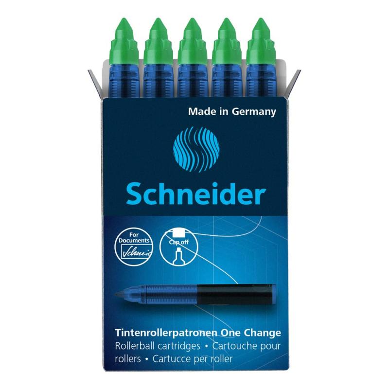 シュナイダー Schneider ローラーボールペン ワンチェンジ用 インクカートリッジ 1箱5本入り 線幅：0.6mmブランド：Schneider [シュナイダー]用途：シュナイダー製ローラーボールペン ワンチェンジ対応 ローラーカートリ...