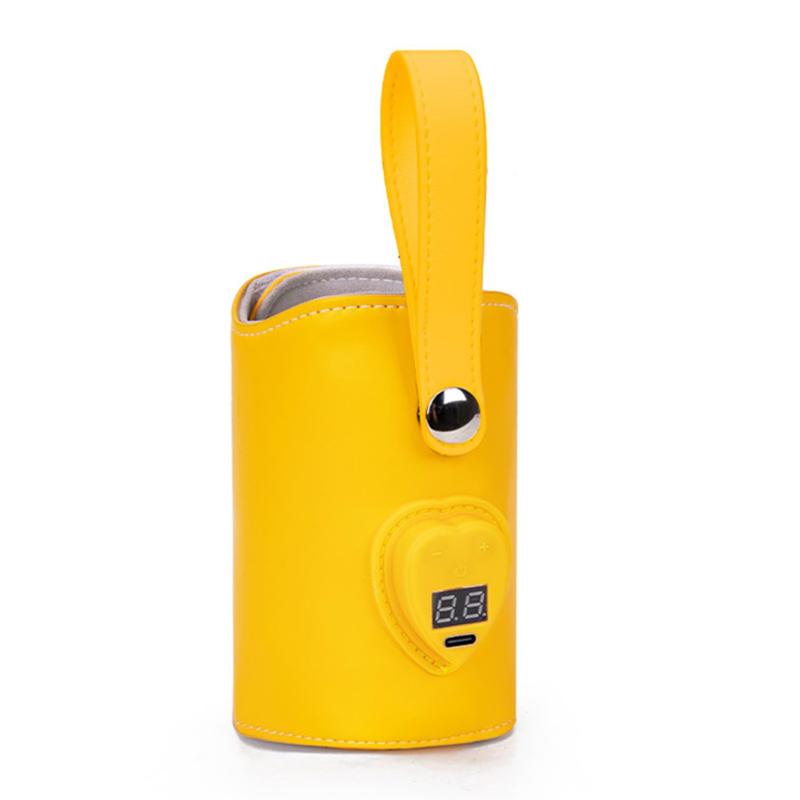 Aseech 哺乳瓶ウォーマー 35℃～75℃調節 携帯 USB給電式 哺乳瓶ウォーマーピジョン 持ち運びたすい 哺乳瓶カバー 保温器 加熱袋 ハートディスプレイ サイズ変更可能 夜中/外出授乳に最適 出産35℃～75℃調節：哺乳瓶ヒーター...