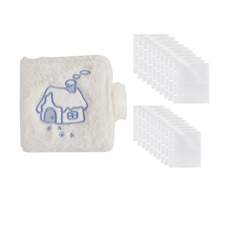 シール帳 バインダー カラーファイル プリクラ ルーズリーフ 3穴 詰め替え可能 スケジュール帳 メモ帳 カード収納 小物整理 コレクトブック 日記帳 子供 女の子 かわいい ギフト 20枚内頁付【柔らかさ】ステッカーブックは柔軟で耐久性に...