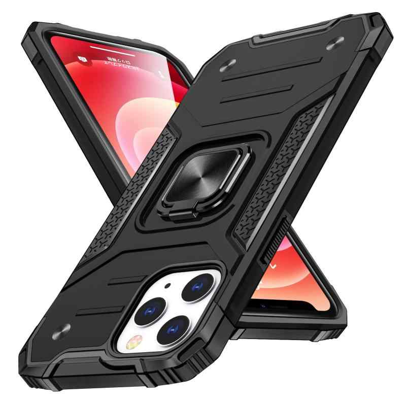 WACJOSD 対応 iphone 11 pro max 用の ケース リング 耐衝撃 衝撃吸収 米軍MIL規格取得 レンズ保護 TPU+PC リングつき 指紋防止 車載ホルダー対応 スタンド機能 防塵 薄型 軽量 落下防止 擦り傷防止 1...