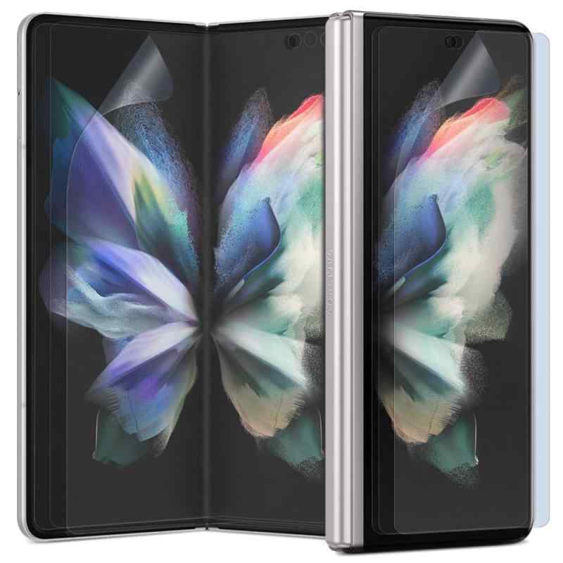 【ブルーライトカット】【6枚セット】DIACUBE Galaxy Z Fold 6 5G/Z Fold 5 5G/Z Fold 4 5G/Z Fold 3 5G 無光沢指紋防止保護フィルム,液晶部用 3枚+フロント画面用 3枚, [目の疲れ...