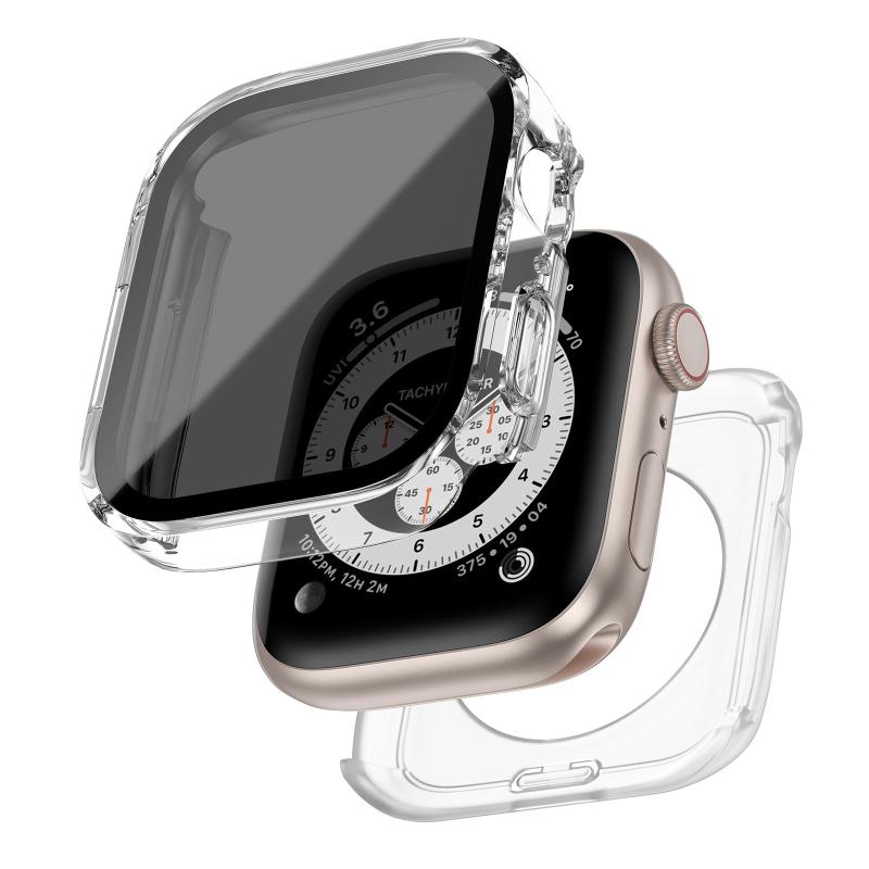 【覗き見防止】GEITOO 対応 アップルウォッチ カバー Series SE 10/9/8/7/6/5/4 対応 Apple Watch ケース 2in1一体型 全面保護 防水の覗き見防止設計 PC+強化ガラス素材 高透過率 防水 耐衝撃...