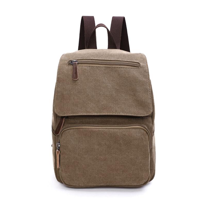 [FANDARE] ミニリュック 男女兼用 リュックサック 小型 帆布 ipadが入る バックパック キャンバス 軽量 チャック式サイドポケット スリ対策 盗難防止 フラップ カジュアル 通勤 通学 ディパック【サービス】FANDAREはお...