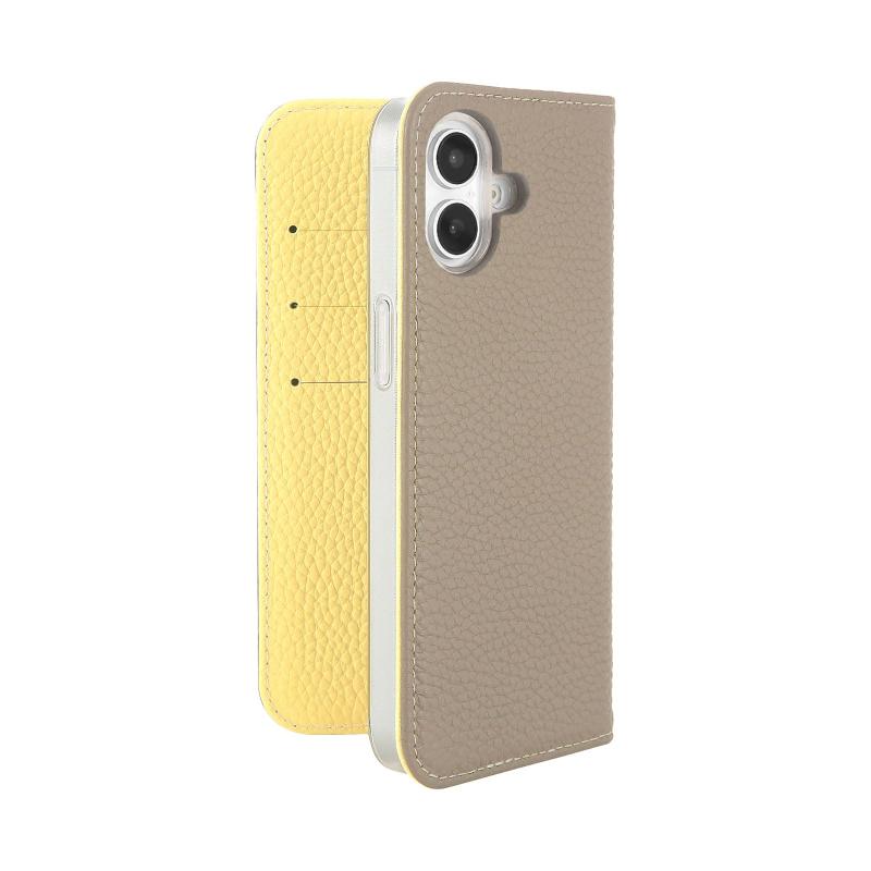 HanaRo バイカラー 本革 シュリンクレザーケース-iPhone17