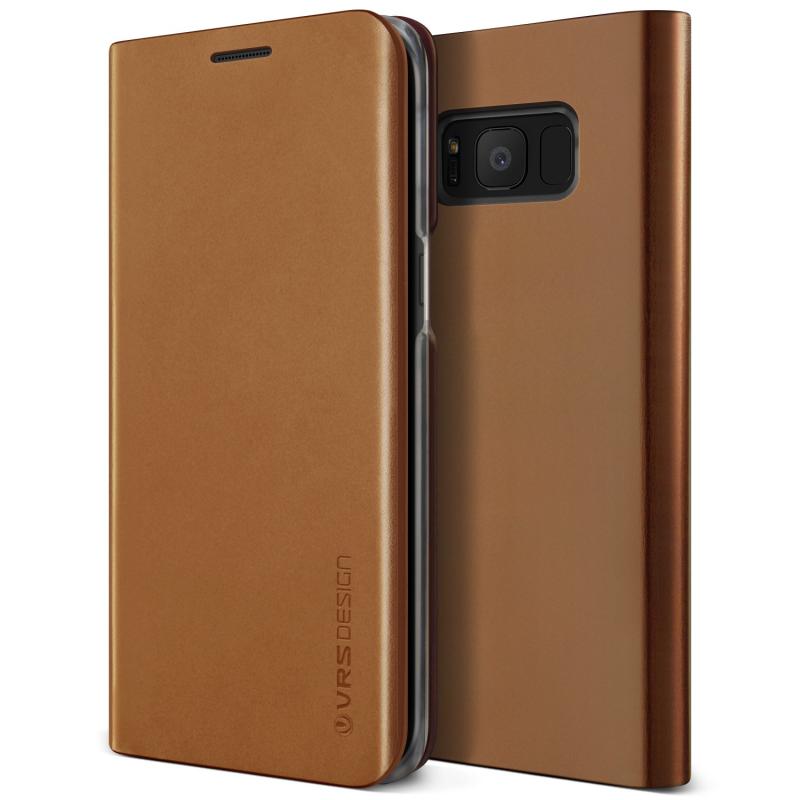 Galaxy S8 ケース 本革 VRS DESIGN Native S 手帳型 マグネットなし ハンドメイド レザー 手帳 カバー ［ ギャラクシー S8 専用 ］