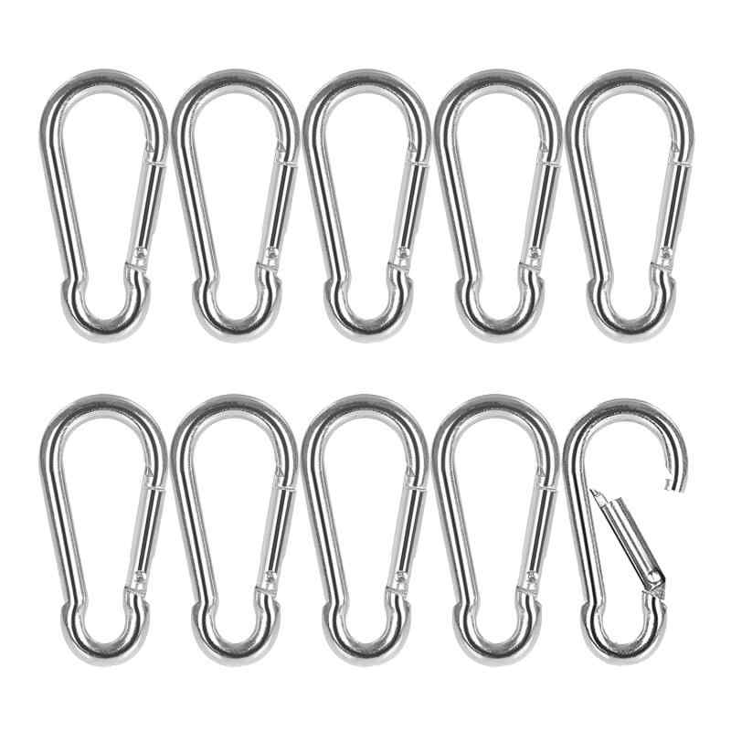 WJELAORY カラビナ 強力 304ステンレス鋼 フック キーチェーンスプリングフック 多機能カラビナ アウト ドア トレッキング 落下防止 キーホルダー【材質】304ステンレス鋼製なので、優れた耐食性のステンレス製、耐候性。錆が出ない...