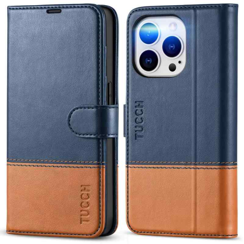 TUCCH iphone14 pro 対応 ケース手帳型 iphone 14 pro ケース 衝撃吸収 カード収納 [RFIDブロッキング] 横置きスタンド機能 高級PU合皮 柔軟なTPU素材 マグネット式 アイフォン14プロ 手帳ケース スマホ
