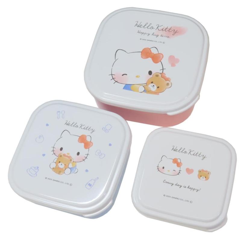 ハローキティ[お弁当箱]入れ子ランチボックス 3個入りサンリオサンリオキャラクターのかわいいランチ雑貨シリーズランチボックス/ランチケース/保温 弁当箱/お弁当 用品/2段 弁当箱弁当 おしゃれ 生活雑貨　仕事 一人暮らし 通勤 通学