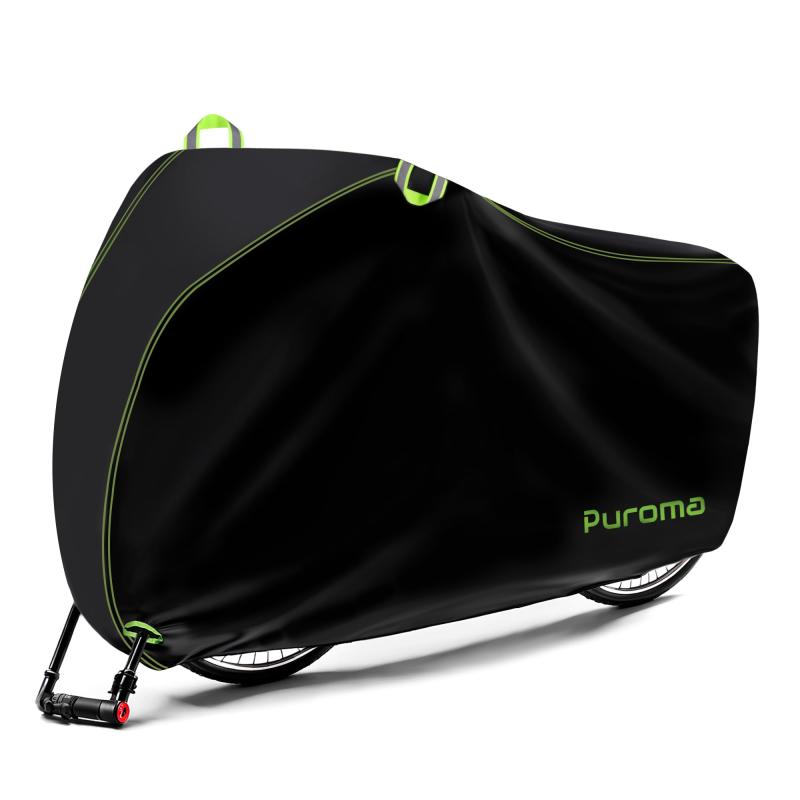Puroma 自転車カバー 防水 厚手 420D バイクカバー 210D アウトドア 防水 自転車カバー 雨 太陽 紫外線 防塵 防風 ロック穴付き マウンテンロード電動バイクに最適【優れた素材コーティング】防水ポリエステルPUとUVコーテ...