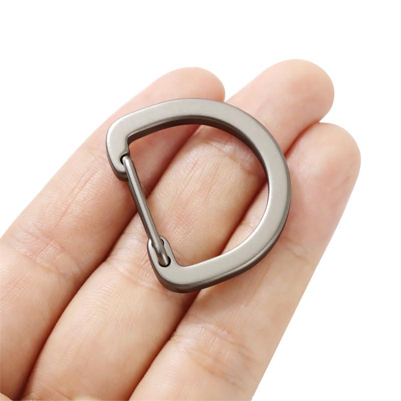 2個入 Dリン グカラビナ 多機能 カラビナ 超軽量 丈夫な キーチェーン 生活雑貨 アウトドア キャンプ 耐久性 用途が広い】：バックパック、釣りトング、キーホルダー、やかん、洋服、バッ素材: ステンレス素材、高耐食、高耐摩耗、高硬度など...