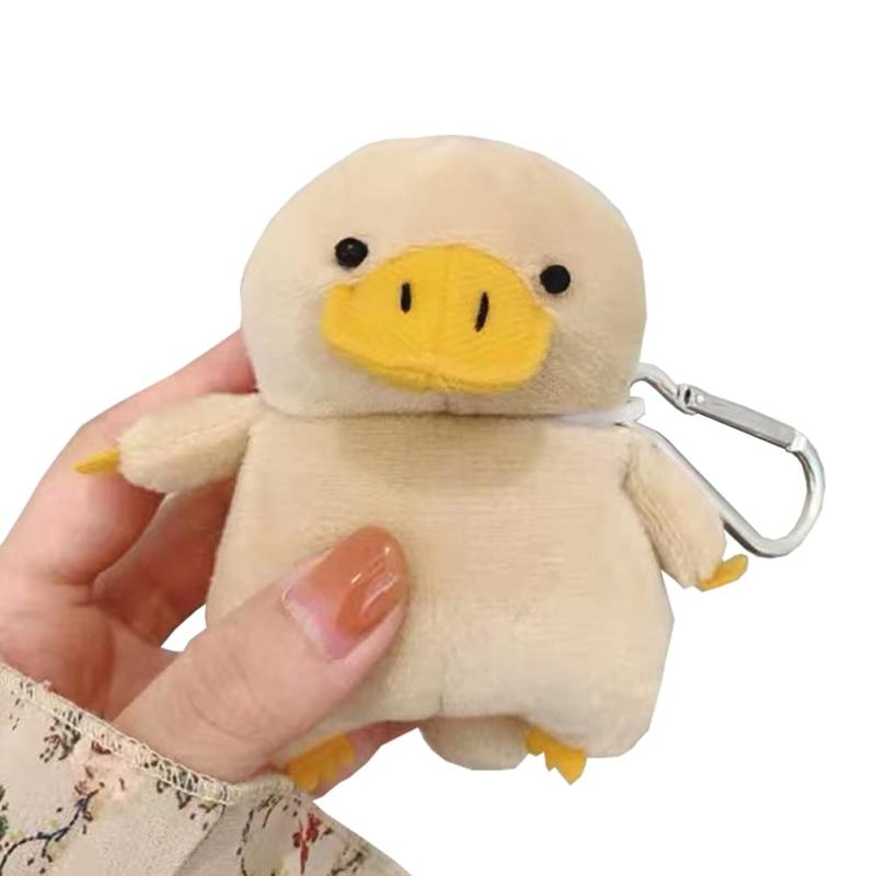 Yatchen プラッシュケース AirPods対応 クリエイティブでキュートな3D漫画 ファーベアデザイン 面白いAirPodsカバーケース キーチェーン付き AirPods保護ケース