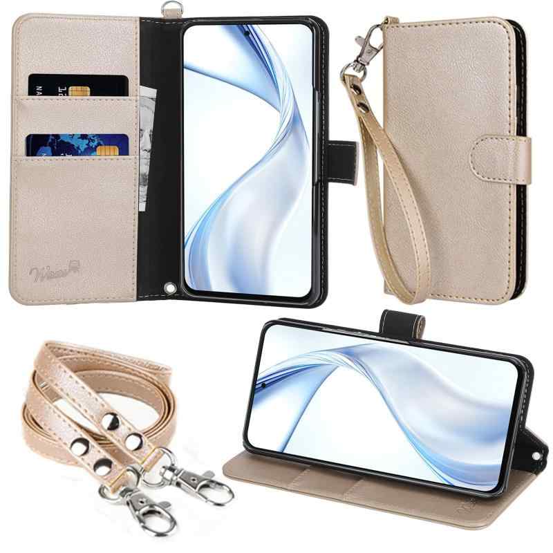 wisers arrows Alpha F-51F M08 ケース 手帳型 スマホケース 対応 ストラップ 2種付き (ハンドストラップ/ネックストラップ) 2025年 新型