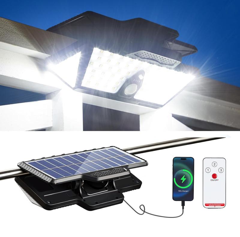 LIFENGSOLER 416LED ソーラーライト 屋外 IP65防水 人感センサーライト 屋外 ソーラー 人感 クリップ式 3面発光 1500ルーメン超高輝度 昼白色6500K 3つ知能モード クリップ ソーラーライト自動点灯/消LIF...