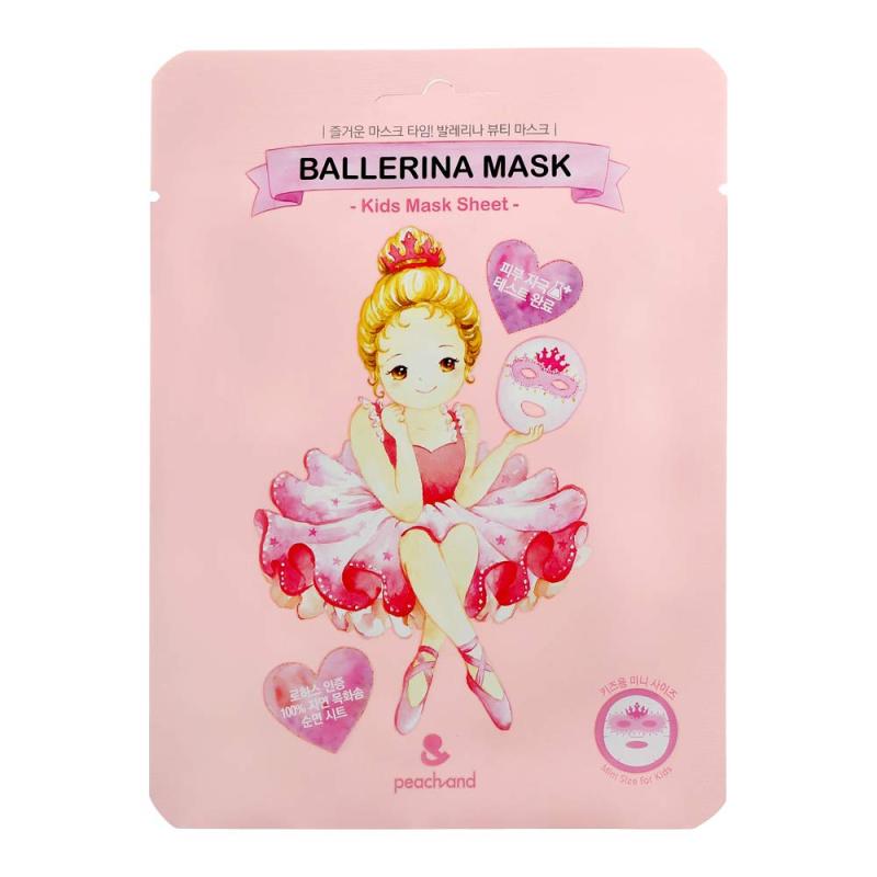 Peachand 子供用 マスクシート ピーチアンド プリンセスマスクパック フェイスパック (3枚) 安全成分 キッズコスメ プレゼント ギフト用 子供化粧品 子供メイク 人気 おしゃれ 子供コスメ かわ