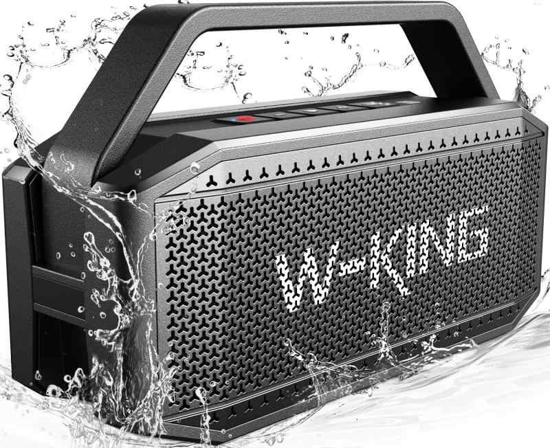 ぶるーとゅーす スピーカー W-KING 60W RMS 100Wピーク、スピーカー bluetooth ワイヤレス ポータブル重低音、IPX6防水屋外ワイヤレススピーカー、Bluetooth 5.0、True Wireless Stere...