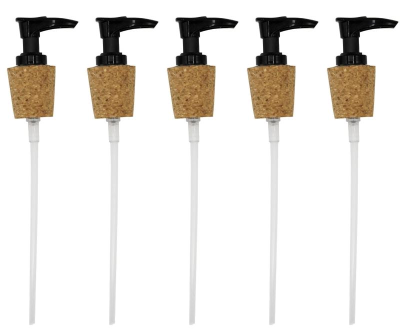 Creative Hobbies ブラック ポンプディスペンサー コルクストッパー付き 簡単プレスインフィット (パッケージ/5)Creative Hobbies プッシュスタイル ローションパンプス5個パックは、コルクストッパーで石鹸容器...