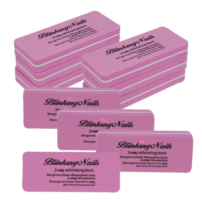 Sponge Nail File and Buffer for Nail Art Care Double Sides Design 100/180 Grit, Mini Size Nail Buffers Blocks for Acryli...