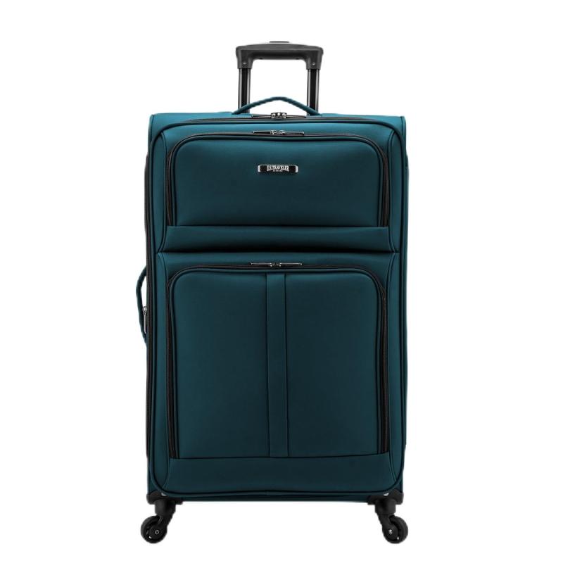[U.S. Traveler] Anzio ソフトサイド 拡張可能 スピナーラゲッジ, ティール, Checked-Large 30-Inch, Anzio Softside 拡張可能スピナーラゲッジ当社の大型スピナーをご紹介します。最高の...