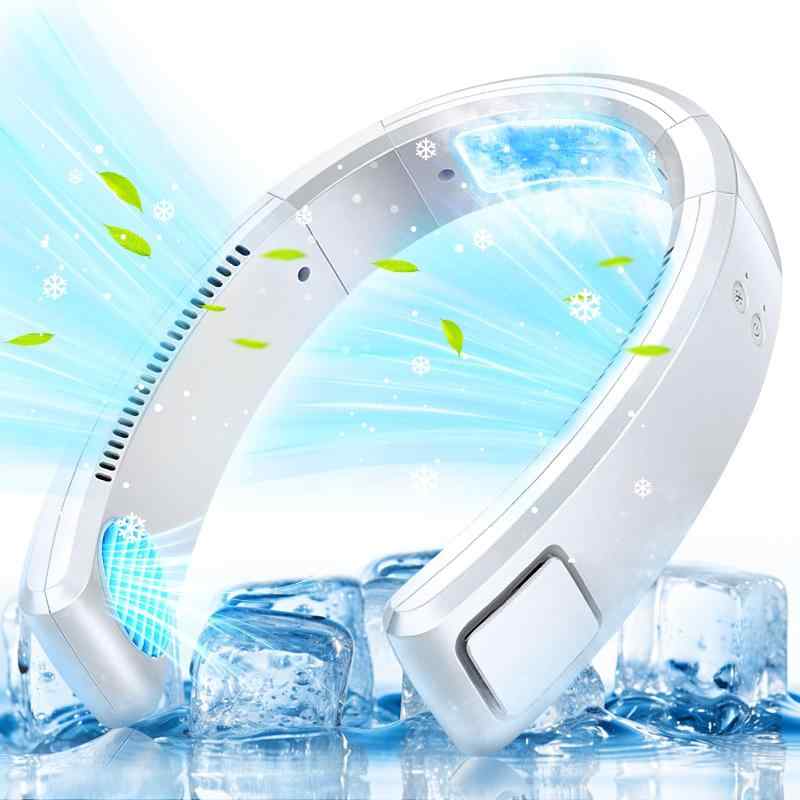 【2025年上下送風・瞬間冷却】MOONMN ネッククーラー 首掛け扇風機 携帯扇風機 冷却プレード付き 羽なし ネックファン 静音3段階風量調節 USB充電式 4000mAh大容量バッテリー 長時間連続使用