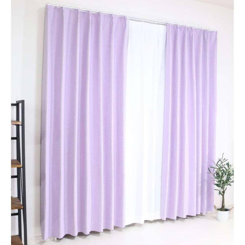 コーナンオリジナル LIFELEX 防炎+遮光カーテン グレウス100×178cm パープル●遮光率99.95％（遮光2級） ●材質：組成　ポリエステル100％　 ●フック　ポリプロピレン ●形状記憶 ●洗濯機OK ●アジャスターフック：A...