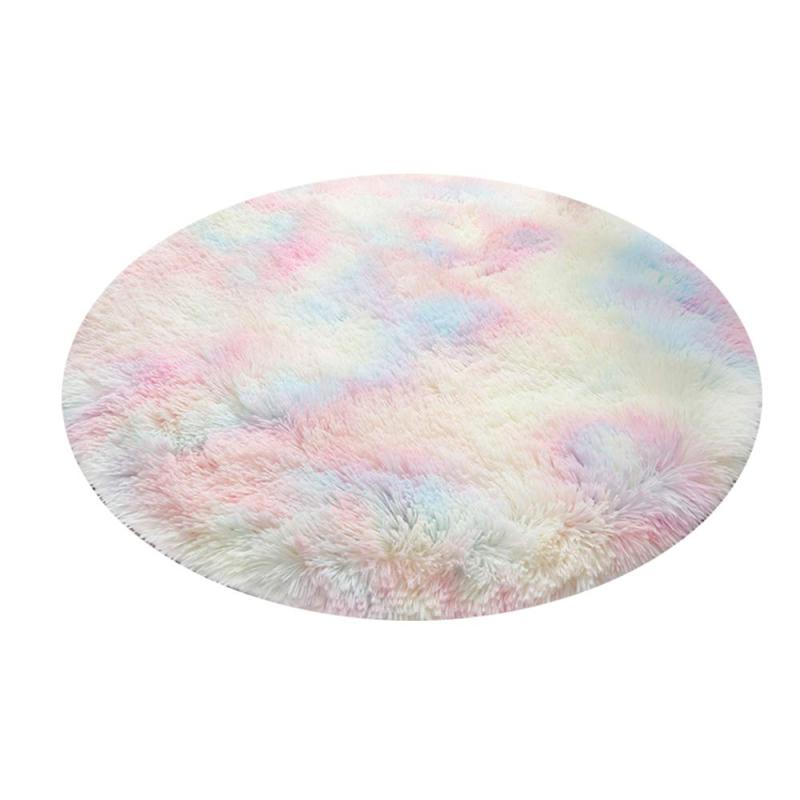 Kikon 洗える 円形 ラグマット カーペット オールシーズン シャギーラグ 絨毯 滑り止め付 丸型 冬用 夏用 床暖房対応 (カラ—, 60cm)超高密度マイクロファイバー生地使用、通気性、保温性に優れ一年中快適に使用できる。夏の冷房対...