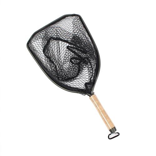 UNICITE(ユニサイト)トラウトランディングネット 強化アルミフレーム コルクグリップ ラバーコーティングネット マグネットリリーサー カラビナ付高品質設計: アルミフレームとコルクグリップの組み合わせで、軽量性と耐久性を両立した釣り用...