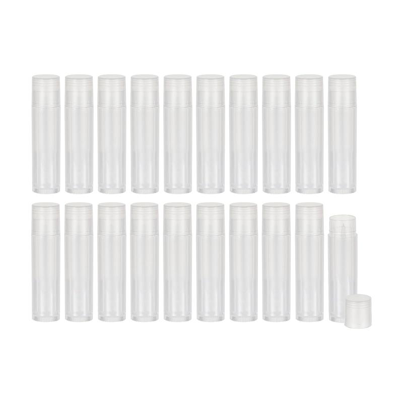 DreaModes リップクリームチューブ リップ容器 リップバームチューブ 20個セット 口紅チューブ 透明 繰り出し 回転式 小分け 詰め替え容器 手作り口紅 コスメ 化粧品容器 リップケース DIY用 空【小型で軽量】20個セットで、...