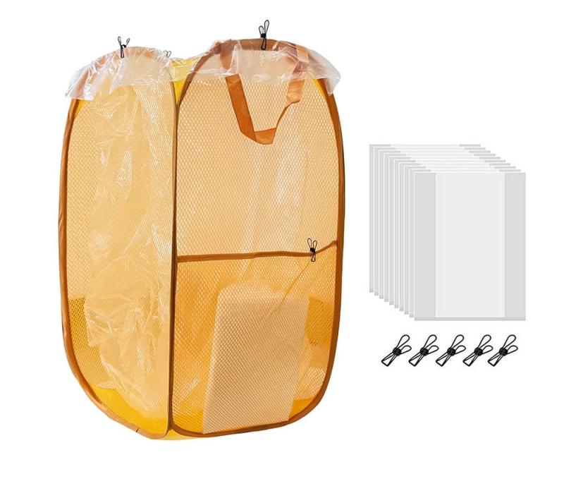 Bombinate 折りたたみせんたく洗濯かご 折りたたみゴミ箱 大容量 おしゃれ ランドリーバスケット折りたたみ式ネットバスケット. シンプルな開閉構造で、収納が便利です。単品購入時は家庭用のゴミ籠としても使用できます。ゴミ籠としてお使い...