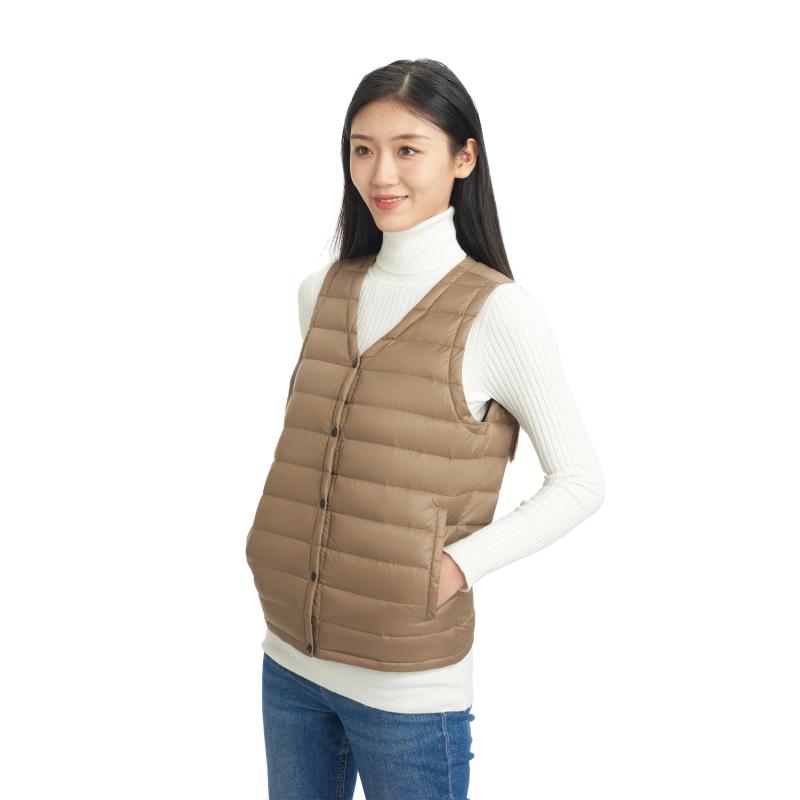 [wangyi gensen] ダウンベスト レディース ウルトラライト 超軽量 暖かい 防寒 防風 無地軽さと暖かさを両立させたメンズダウンベスト。保温性が高く暖かさバツグン表面は程度よい光沢感があり、通勤、通学、登山、ゴルフ、キャンプ、...