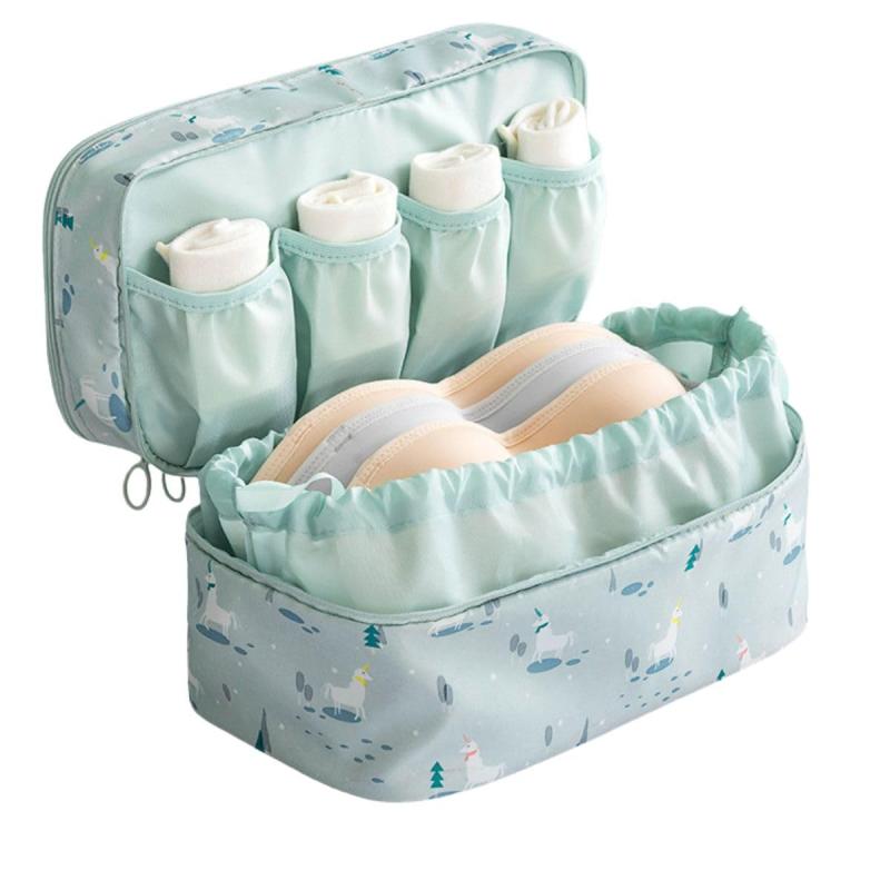 Beefineトラベル ランジェリーポーチ トラベルポーチ 巾着 トラベル 旅行 洗面ポーチ 洗面 コスメ 収納 バッグ 旅行 下着 ショーツ ブラジャー インナーウエア 洗面道具 靴下 防水 大容量 かわ上部・下部の2段式 上部は防水ポケ...