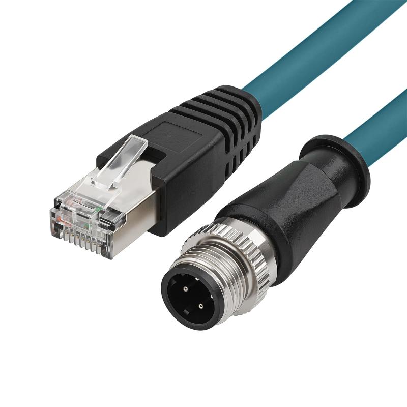 ZBLZGP M12 D-Code - RJ45イーサネットケーブル、1M(3.3フィート)、24AWG CAT5e SFTP IP67、ロボット、サーボモーター、エンコーダー、Profinet、EtherCAT用ハイフレックス。ビジョン&...