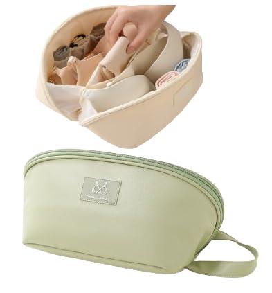 ILLARELL ランジェリーポーチ トラベルポーチ ブラジャー 下着 収納 バッグ 旅行 出張 大容量 型崩れ防止 PU 生活防水【軽くてソフトな肌触り】軽くてソフトな肌触りのPU素材を採用。生活防水性能付で旅行や出張時にも安心。滑らかで...