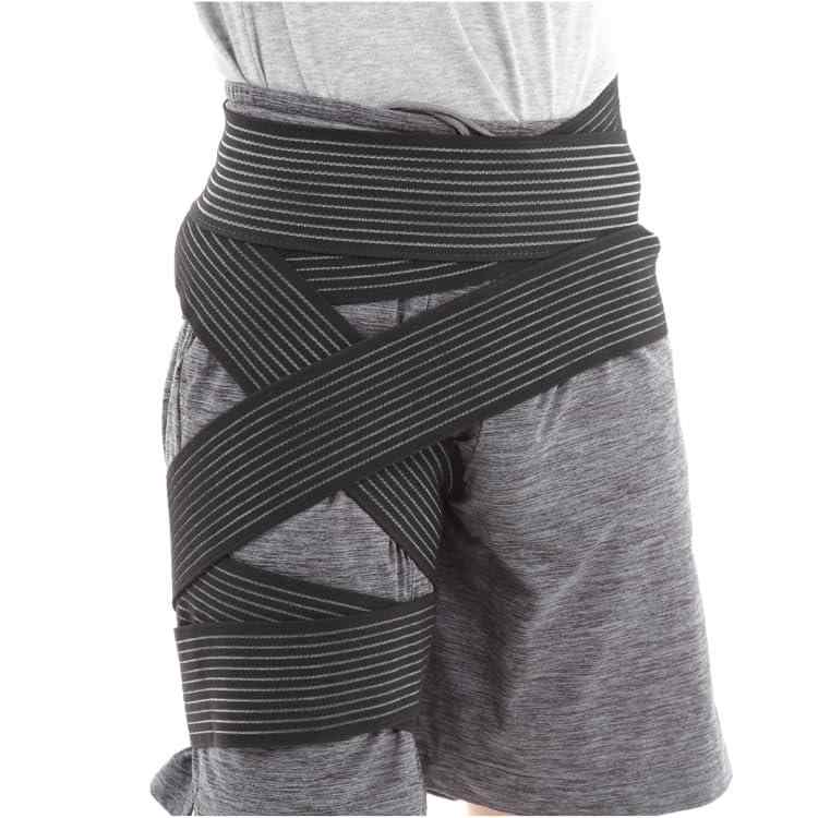 Cadi 腰 股関節 太もも 背中 超ロングサポーター 400cm 肩 胸 長い ベルト 調整可能 男女兼用 左右兼用 ブラック マジックテープ バンド バンテージ 簡単装着一般的なサポーターでは、対処できない部位であっても、こちらの1本が...