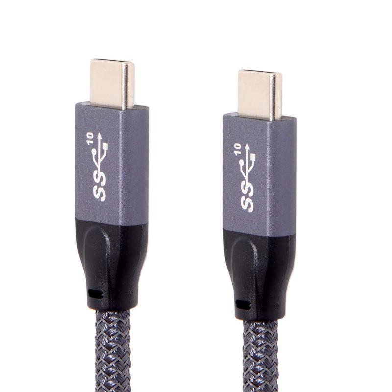 Cablecc 10Gbps USB-C USB3.1タイプCGen2オス-オスデータビデオ100Wケーブル（タブレット、電話、ラップトップ1M用のEマーカー付き）