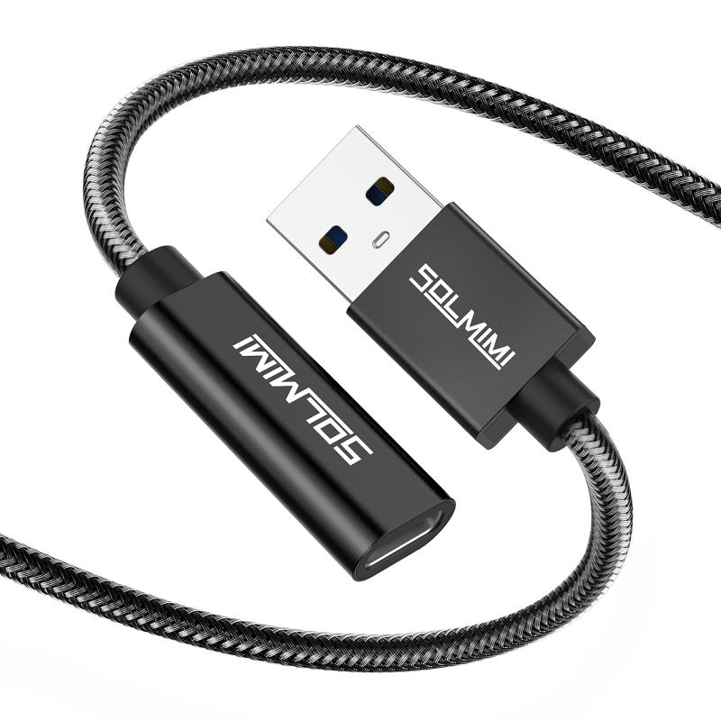 SOLMIMI USB C to USB A 3.0 変換アダプター『OTG 音楽鑑賞』USB C to USB A オーディオ変換ケーブルはパソコン/PC/USB HUBなどUSBポートを持ちのデバイスとTYPECイヤホンを接続して音声/...