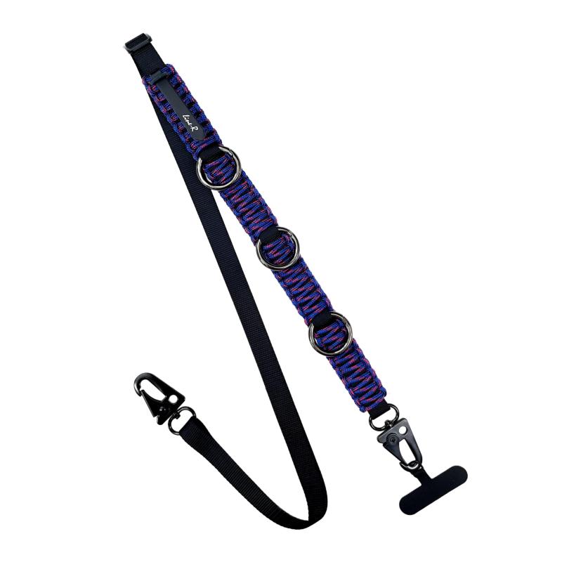 [line-R] CRAZY STRAP『Ladder Style』【スマホショルダー】【ショルダーストラップ】【カラビナ】アウトドアライクで機能的なストラップ。複数のカラビナで色々な アイテムを持ち運べます。手ぶらで、お出かけ。スマートで...