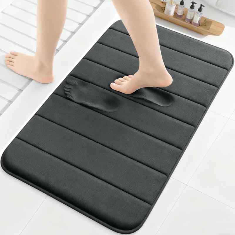 ホスール(HOSUR) バスマット速乾 吸水 お風呂マット ふんわり 低反発足ふきマットバスマット