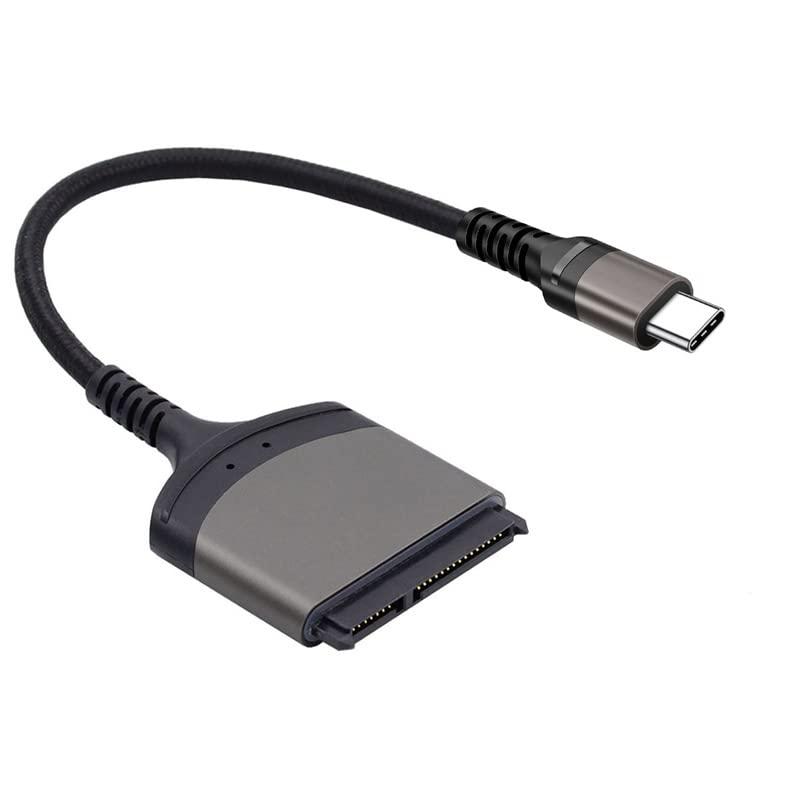 cablecc 5Gbps USB-C Type-C - SATA 22ピン アダプターケーブル 2.5インチハードディスクドライバー SSD ノートパソコン用超高速USB-Cインターフェースの転送速度は最大5Gb/秒(最大)。以前のバージ...