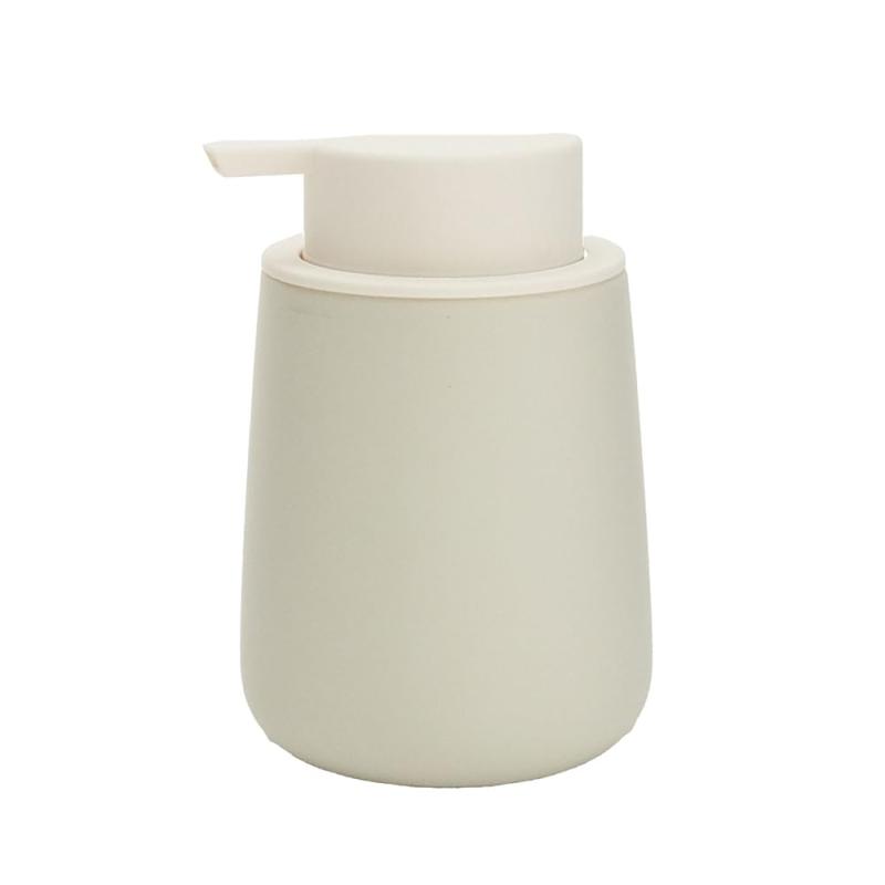 Shesay マット質感 泡ソープディスペンサー, 陶器製, 300ml, ラバーコーティング (6色展開), 高さ13cm,フラグランスカード付き【上品なマット質感】陶器にラバーコーティングを施した、滑らかで心地よい手触りのディスペンサー...