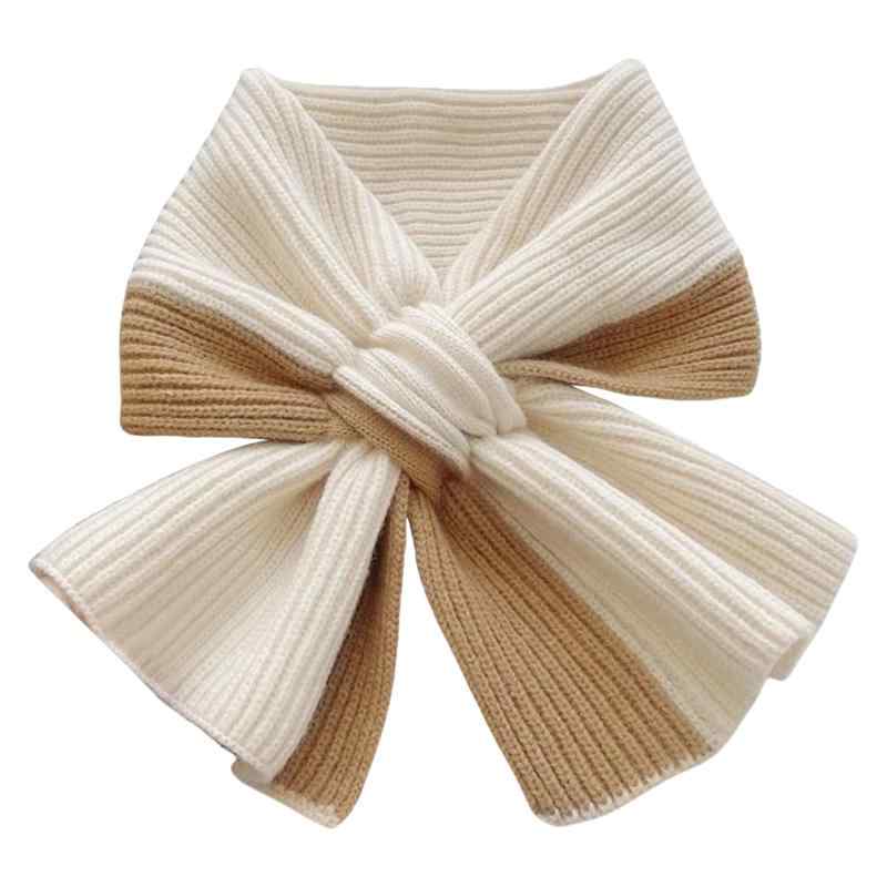 [EnagmourCheripo] ニット スカーフ レディース マフラー フロント クロス 2色 リブ編み 小顔効果 柔らかい 韓国 防寒 防風 保温 軽量 シンプル かわいいネックウォーマー スキー 自転車 アウトド