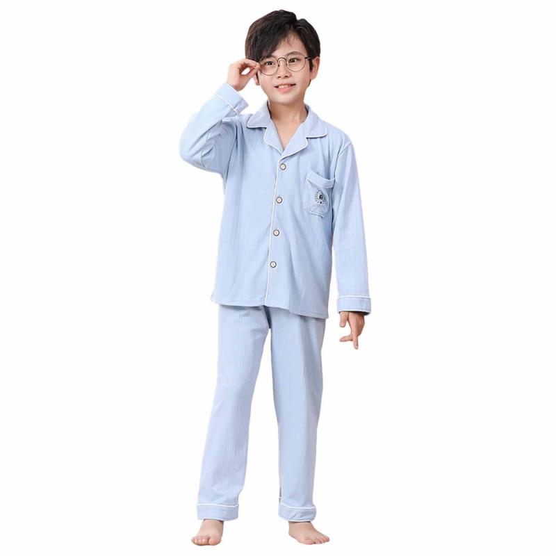 [LIANFOR] パジャマ キッズ 前開きルームウェア キッズ 部屋着 寝間着 2点セット 子供服 男の子 女の子上下セット 春秋冬 長袖 子供用 防寒パジャマ 110-160cm春～秋まで長く使えるオシャレな子供用長袖パジャマが登場開襟...