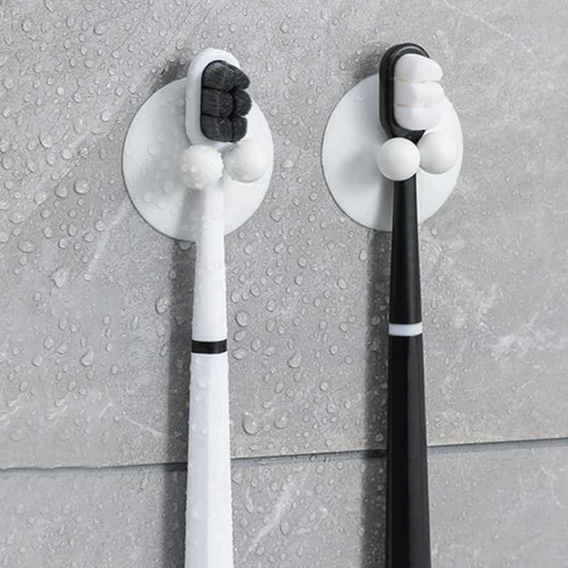 Moeagel 歯ブラシホルダー 2個入り 吸盤タイプ 使いやすい 繰り返し使用可能 歯ブラシスタンド 歯ブラシが浮かせる収納 省スペース スッキリ 収納 可愛い 耐用性 多機能歯ブラシ フック コーサイズ：4.5cm x 4.5cm 重さ...