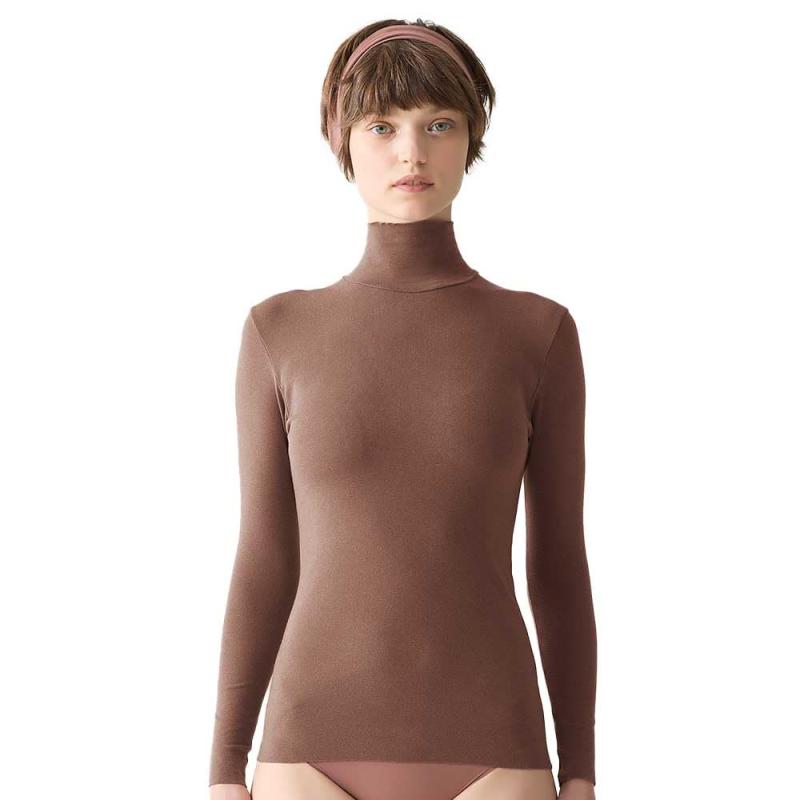 長袖インナー ウール混 保温 立体シルエット きれいなウエストライン ひびきにくいカットオフ é CALME（エカルム） TC2645P【éCALME (エカルム)】現代にマッチするニュートラルなデザイン性と、無駄をなくすことで実現した本物...