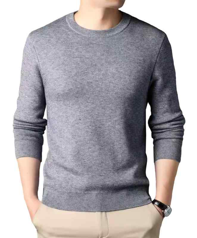 [ANANI] セーター メンズ クルーネック 長袖 ニット リブ編み 無地 カジュアル ビジネス オシャレ 秋服 メンズ 冬服 丸襟 暖かい 大きいサイズ 保温 防寒 スリム トップス 春秋冬肌触りよい素材を使用し、保温性ありのクルーネッ...