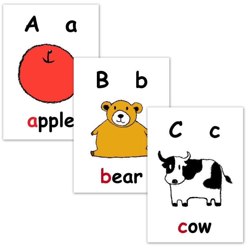 フラッシュカード【アルファベット イラスト入り】名刺サイズ 英語カード.com Flashcards, English word cards (Alphabet with illustrations) Namecard size英単語のフラ...